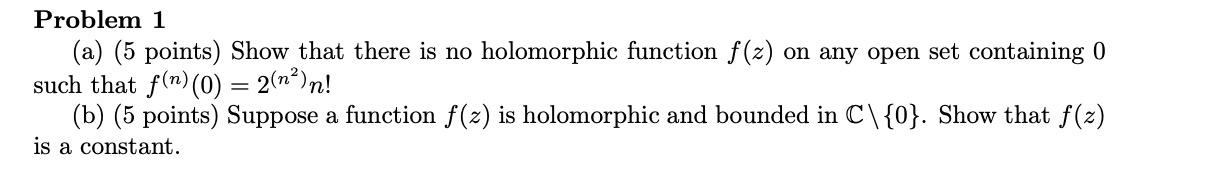 Solved Problem 1 (a) (5 points) Show that there is no | Chegg.com