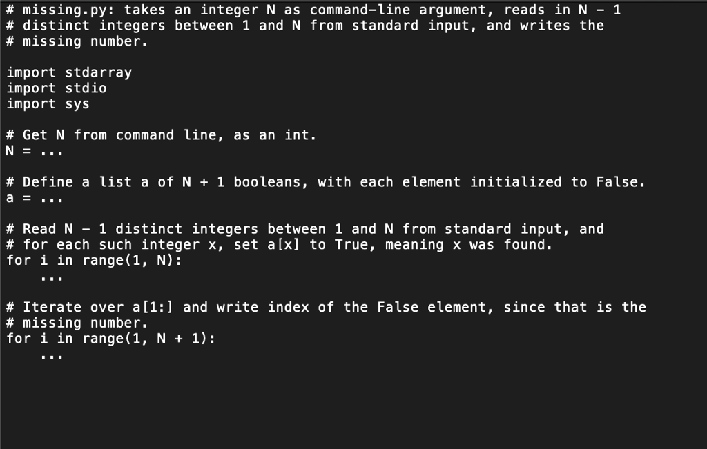 Solved Problem 2 Missing Number Write A Program 