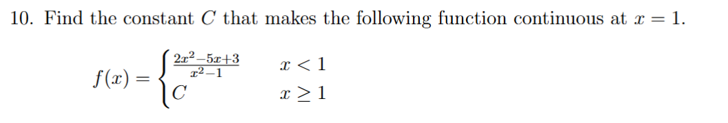 Solved Find the constant C ﻿that makes the following | Chegg.com
