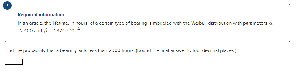 Solved Required information In an article, the lifetime, in | Chegg.com