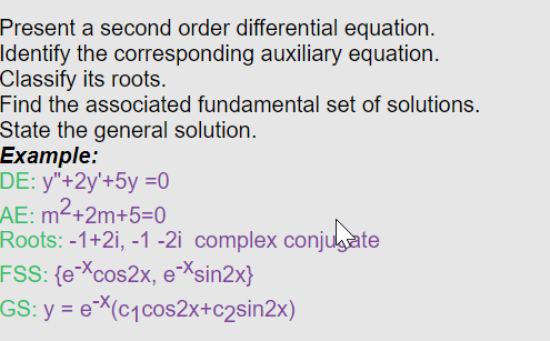 Solved Present a second order differential equation. | Chegg.com