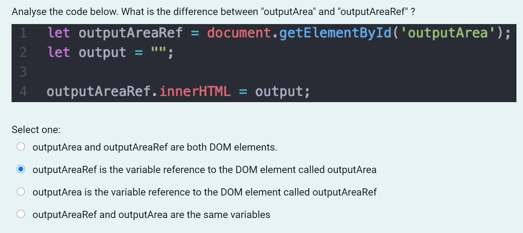 Solved Analyse the code below. What is the difference | Chegg.com