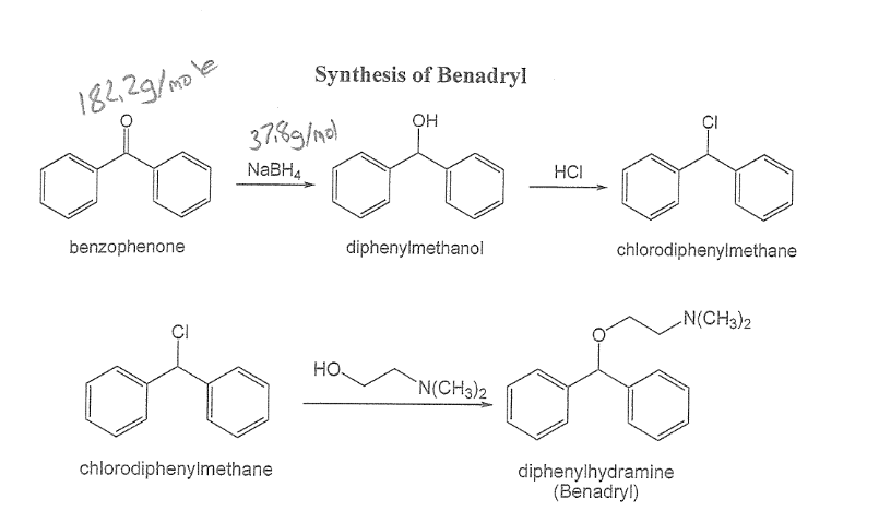Solved Multistep Synthesis of Benadryl: 1. The first step in | Chegg.com