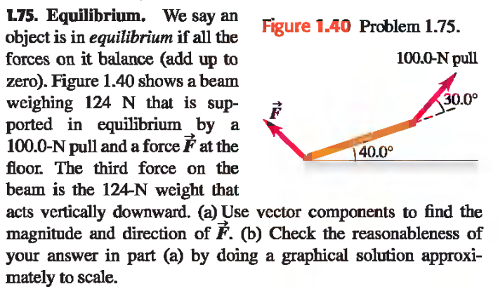 Solved 175. Equilibrium. We say an object is in equilibrium | Chegg.com