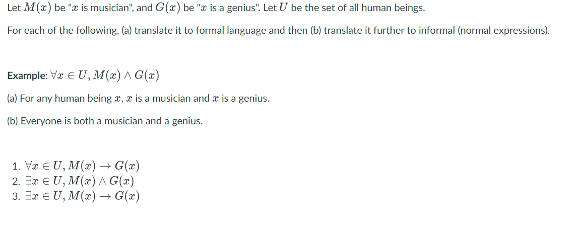 Solved Let M(x) be Solved Let M(x) be