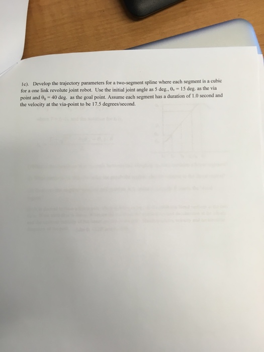 Solved Develop the trajectory parameters for a two-segment | Chegg.com