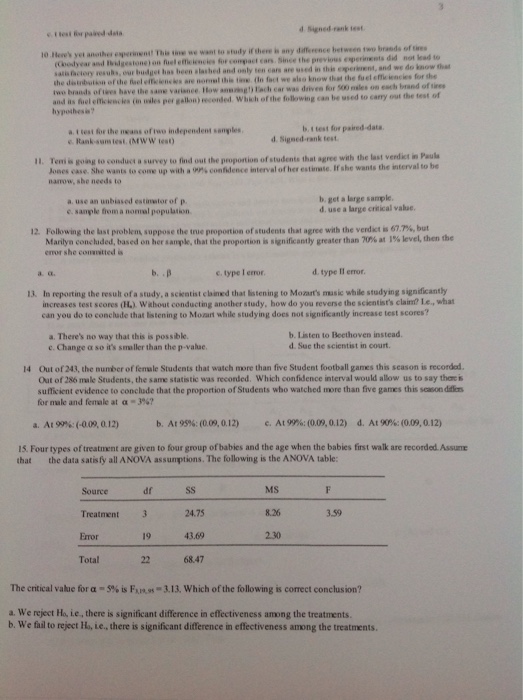 Solved PART 1. Multiple Choice. Circle the letter to the | Chegg.com