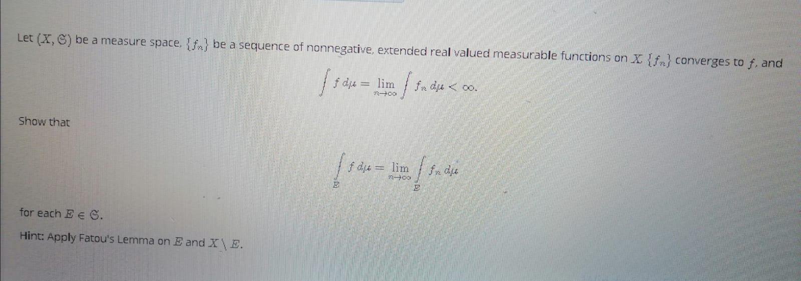 Solved , { fn be a sequence ag: Let (X, Z) be a measure | Chegg.com