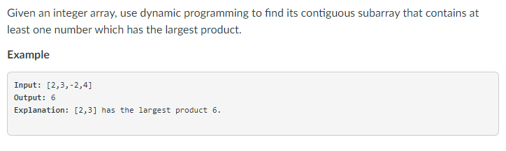 Solved Given an integer array, use dynamic programming to | Chegg.com