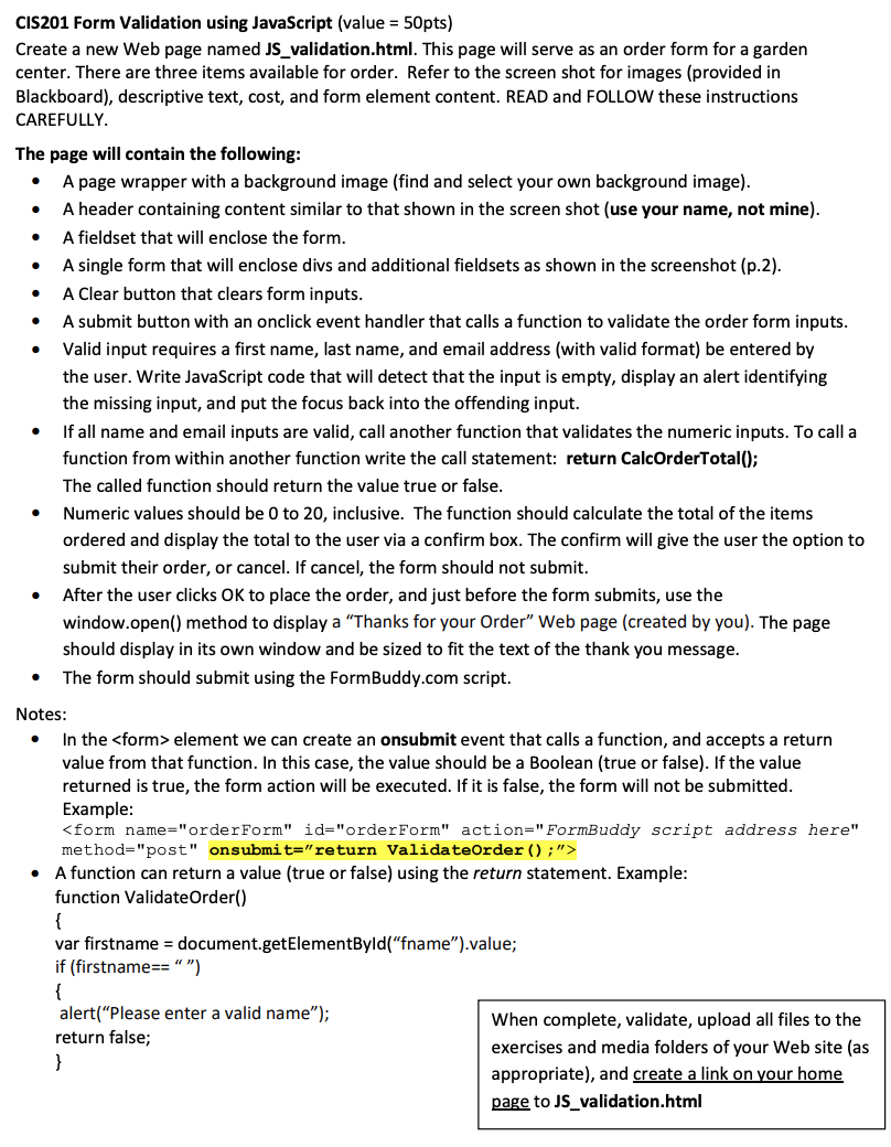 Solved CIS201-Forms with Javascript vo X ← COGI McCormack | Chegg.com