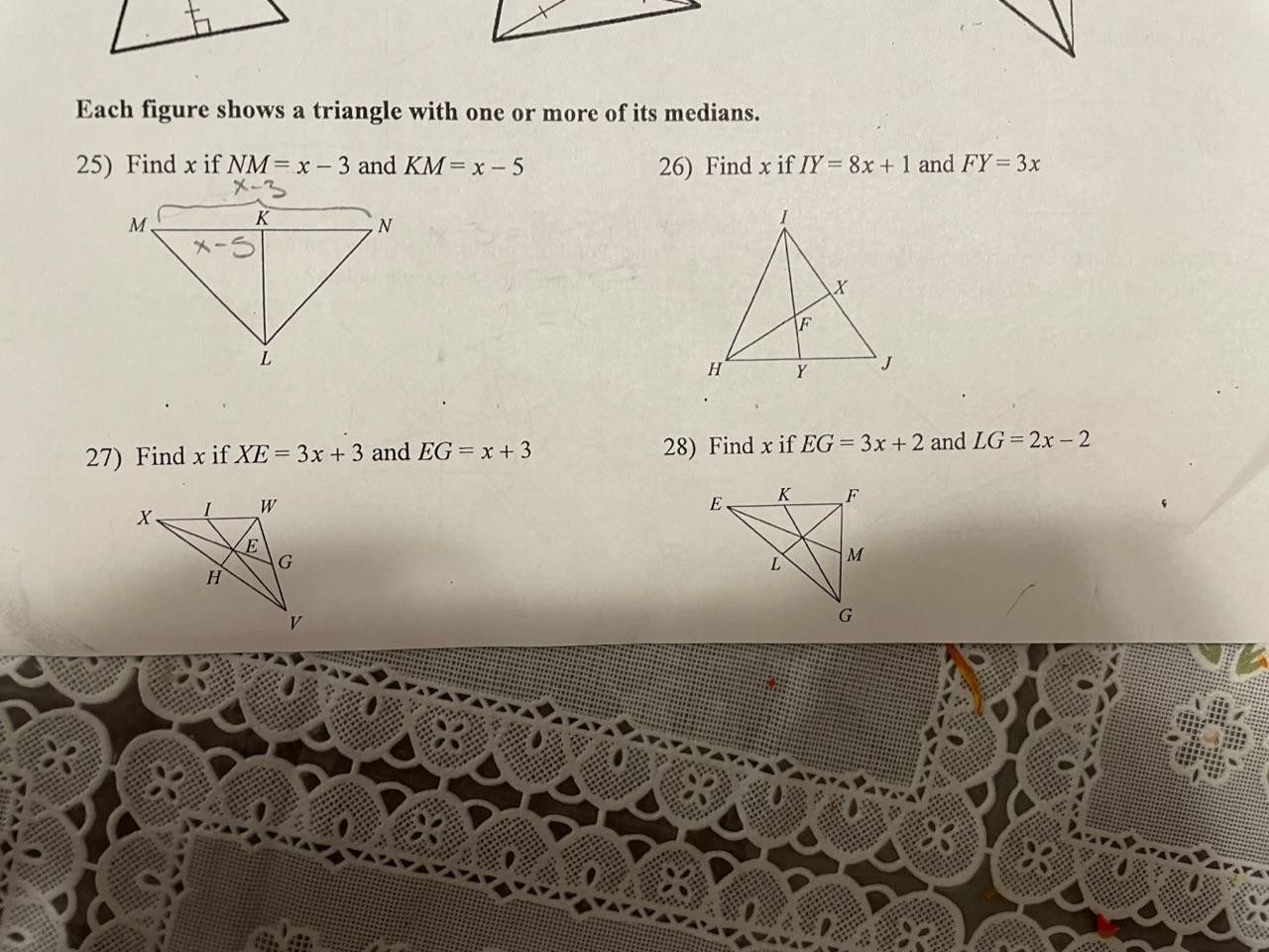 Solved Each figure shows a triangle with one or more of its | Chegg.com