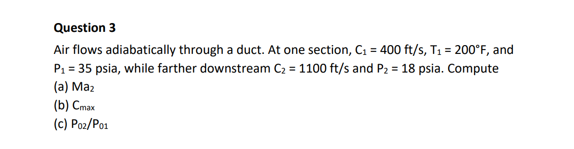 Solved Air flows adiabatically through a duct. At one | Chegg.com