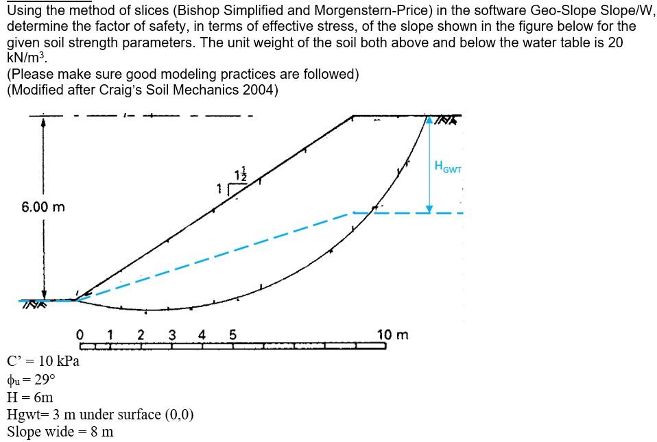 Solved Using the method of slices (Bishop Simplified and | Chegg.com