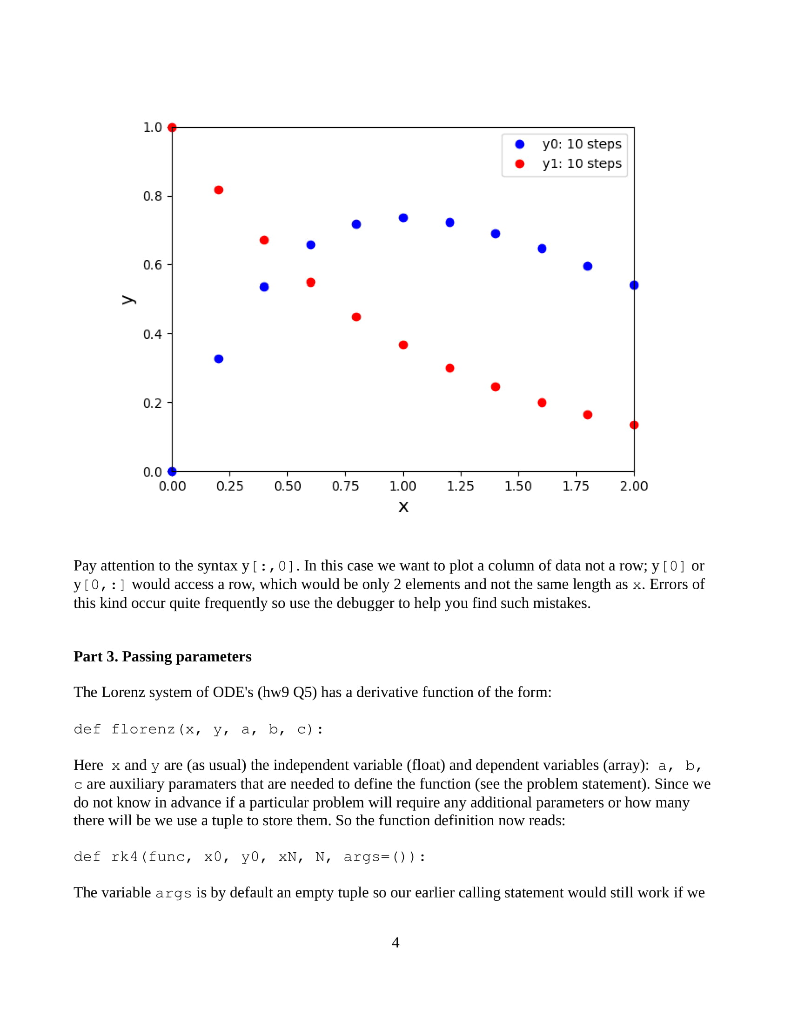 5) Use the RK4 method to solve the Lorenz model, | Chegg.com