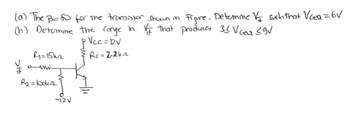 Solved (a) The B-80 for the transistor shown in Figure. | Chegg.com