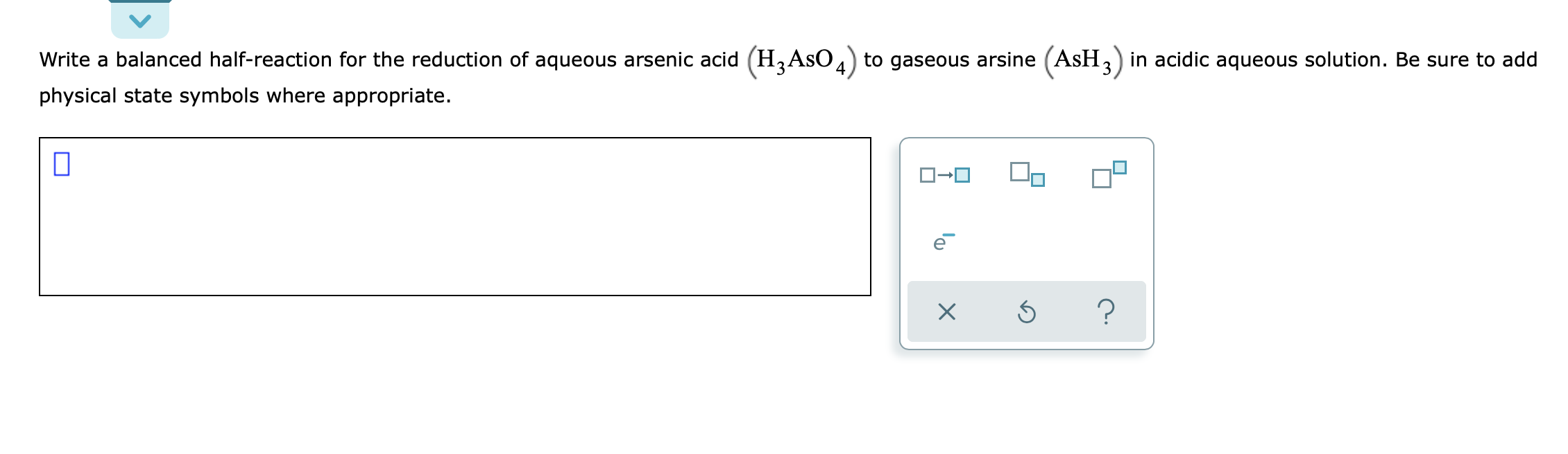 Solved Write A Balanced Half Reaction For The Reduction Of