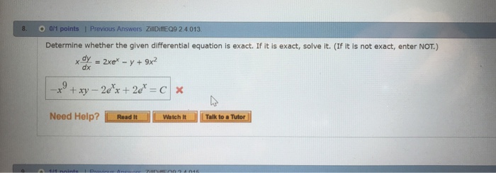 Solved Determine Whether The Given Differential Equation Is