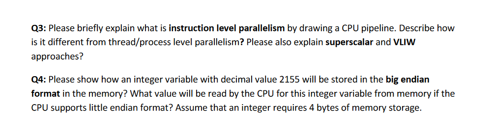 Solved Q3: Please briefly explain what is instruction level | Chegg.com