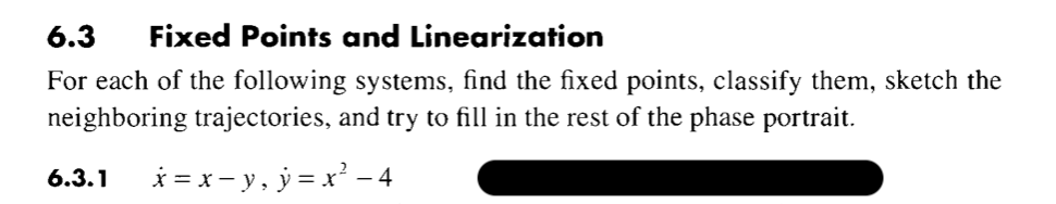 Solved 6.3 Fixed Points and Linearization For each of the | Chegg.com