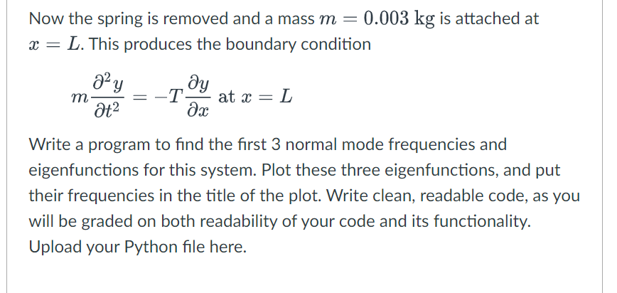 Solved Consider waves on a string of length L with tension | Chegg.com