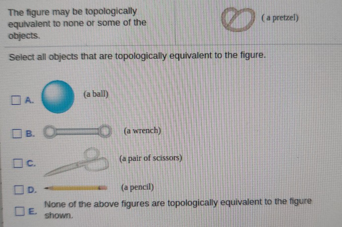Solved (a pretzel) The figure may be topologically | Chegg.com