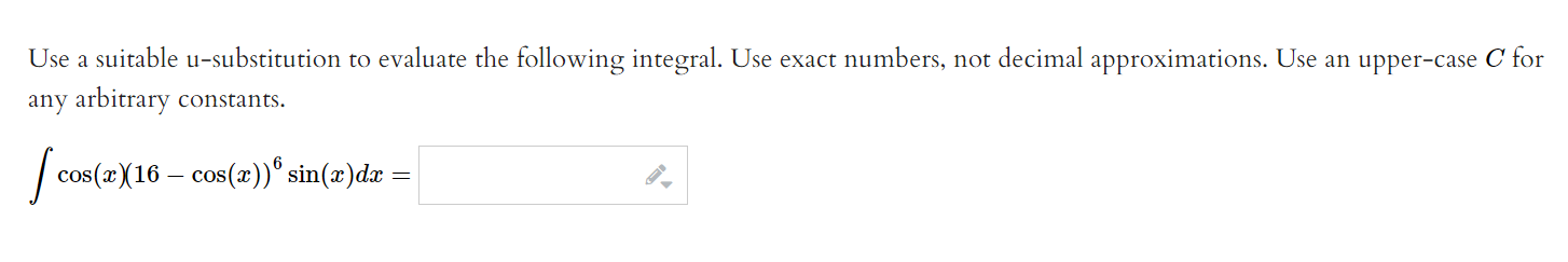 Solved Use a suitable u-substitution to evaluate the | Chegg.com