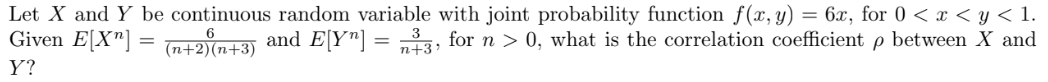 Solved Let X and Y be continuous random variable with joint | Chegg.com