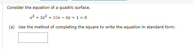 Solved Consider the equation of a quadric surface. | Chegg.com
