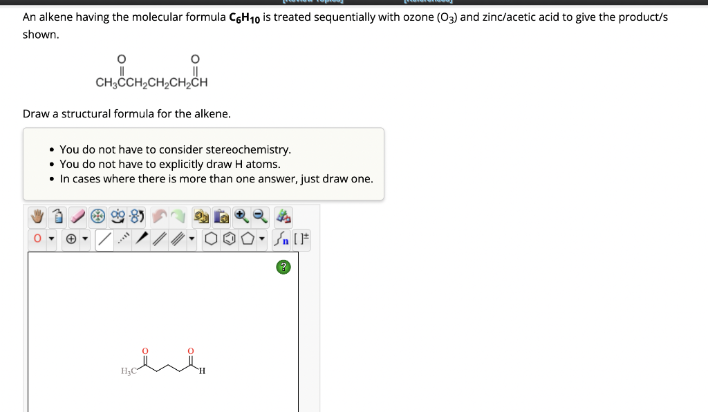 Solved An alkene having the molecular formula C6H10 is | Chegg.com