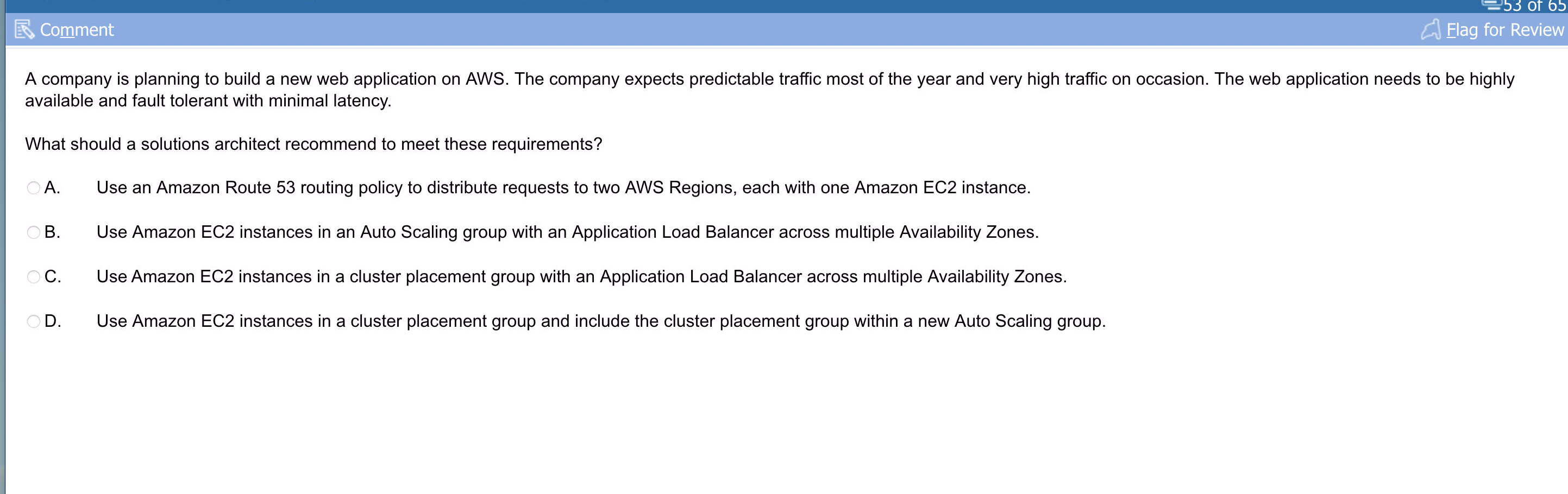 Solved 53 of 65 Comment Flag for Review A company is | Chegg.com