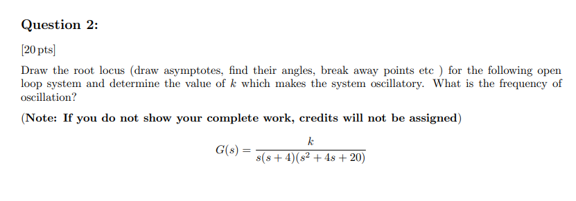 Solved Question 1: (30 pts) Bode magnitude plot of a | Chegg.com