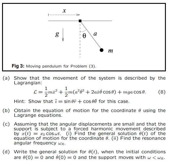 Solved A simple pendulum consists of a particle of mass m | Chegg.com