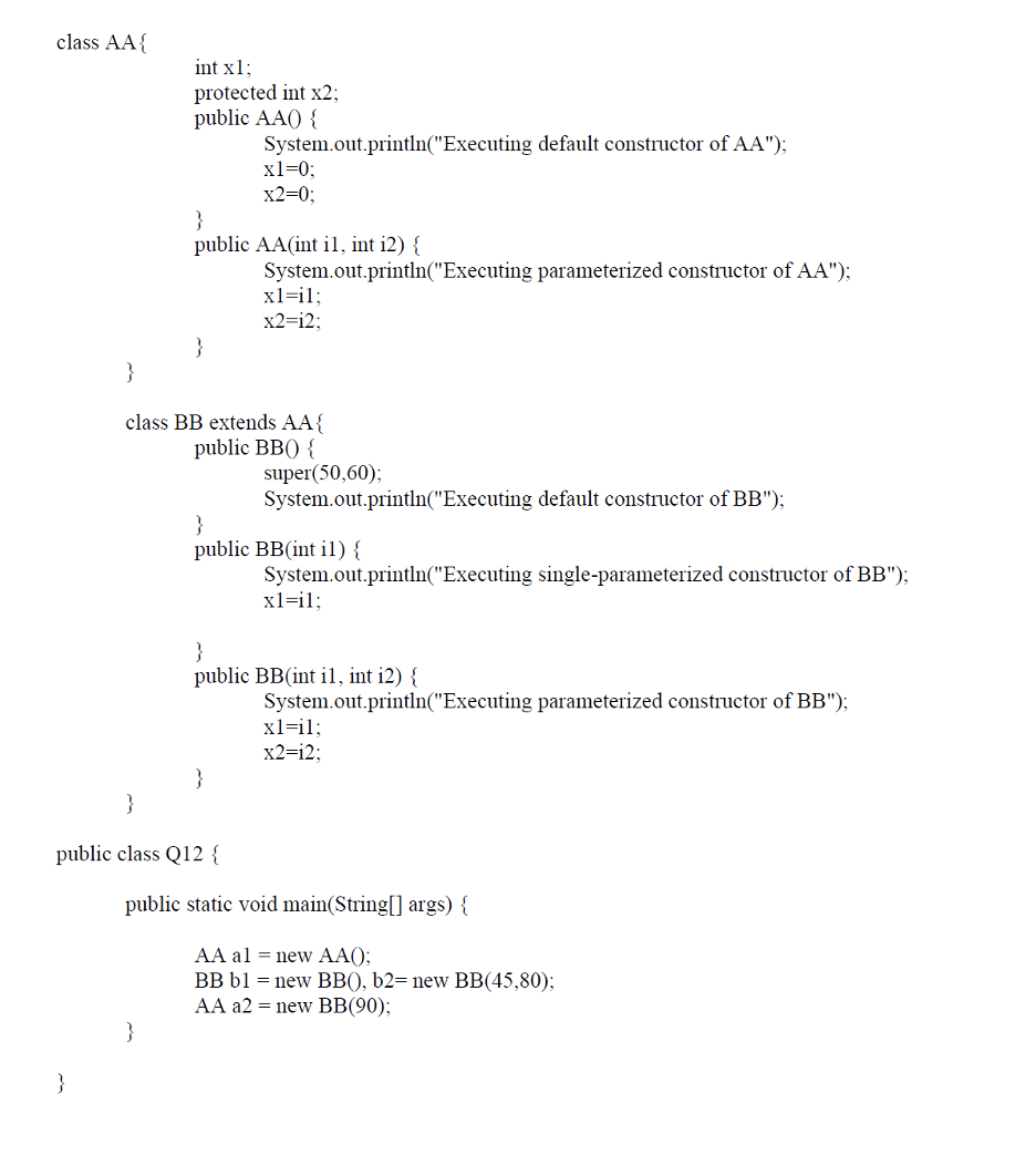 Solved PLZ help with the following: IN JAVA Given the | Chegg.com