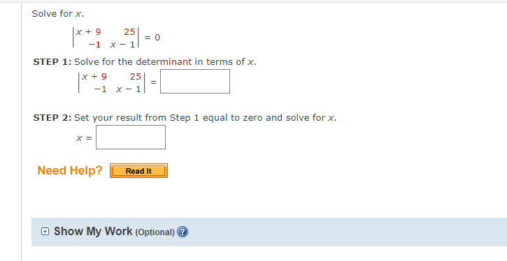 Solved Solve for x. X + 9 = 0 -1 + +298= STEP 1: Solve for | Chegg.com