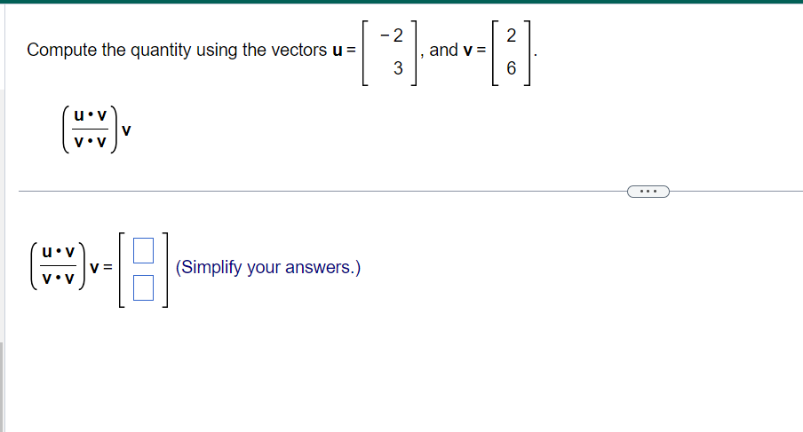 Solved Compute the quantity using the vectors \\( | Chegg.com