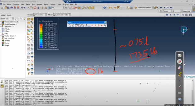 Solved explain Column buckling experiment on Abaqus software | Chegg.com