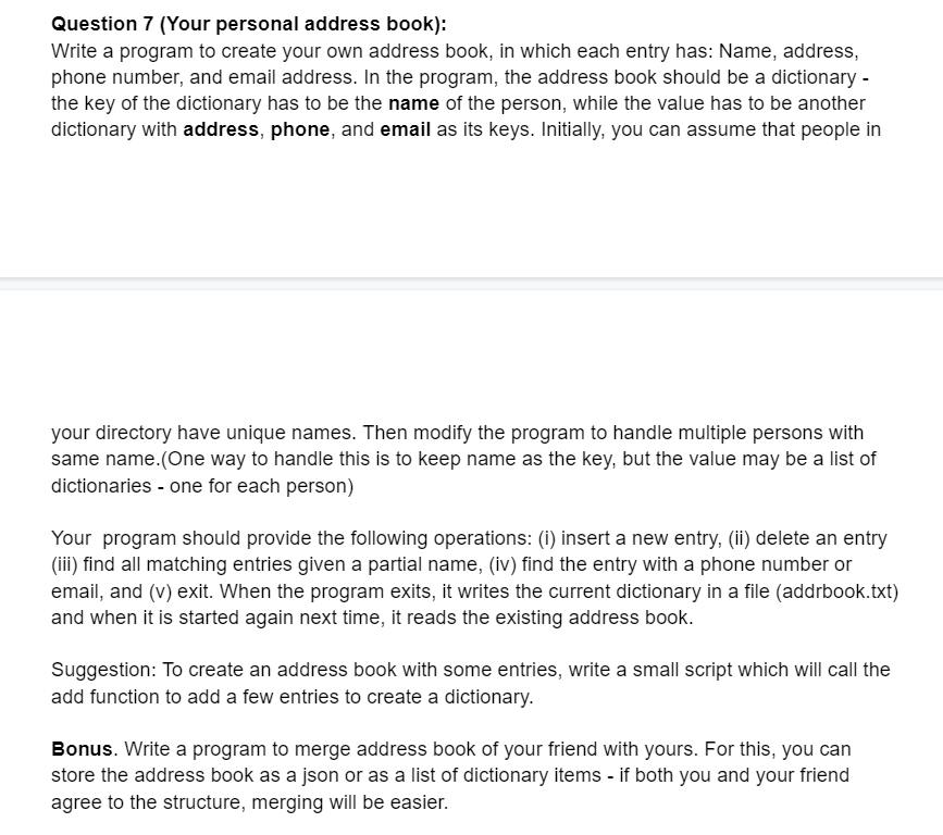 Solved Please Help me solve this question. It has to be done | Chegg.com
