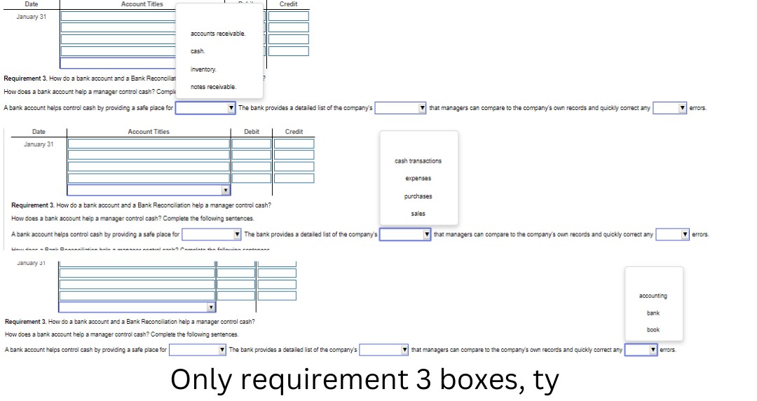 Solved Only requirement 3 ﻿boxes, ty | Chegg.com