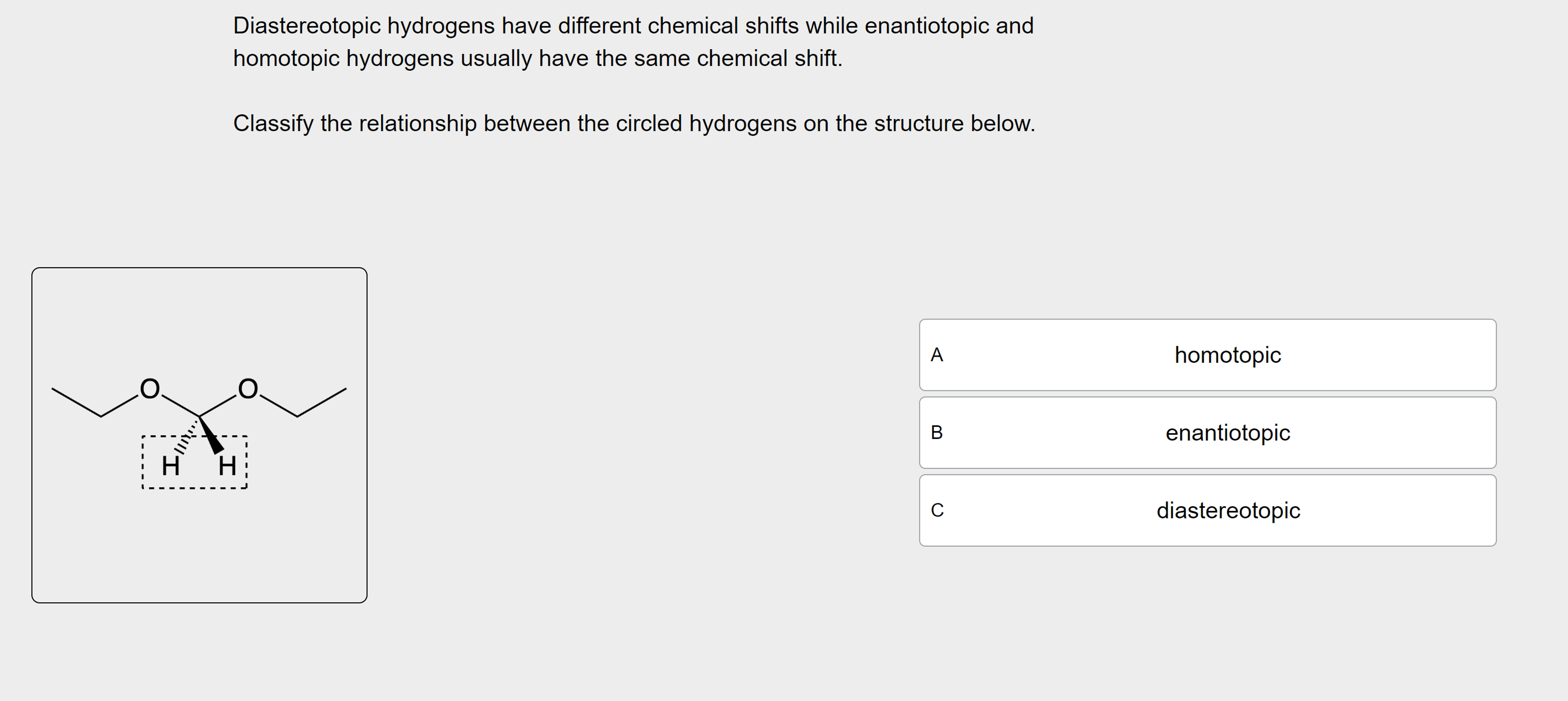Solved Diastereotopic hydrogens have different chemical | Chegg.com