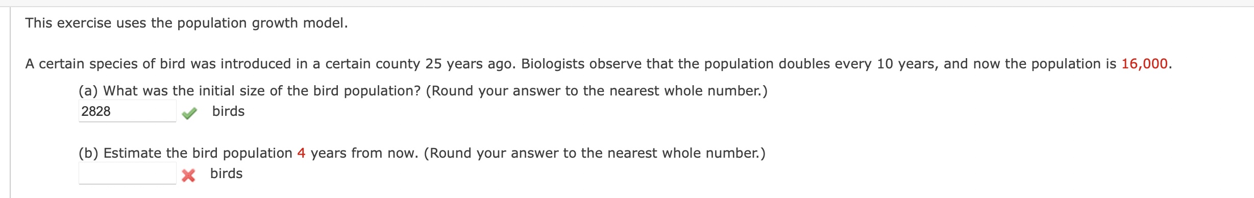 Solved This exercise uses the population growth model. A | Chegg.com