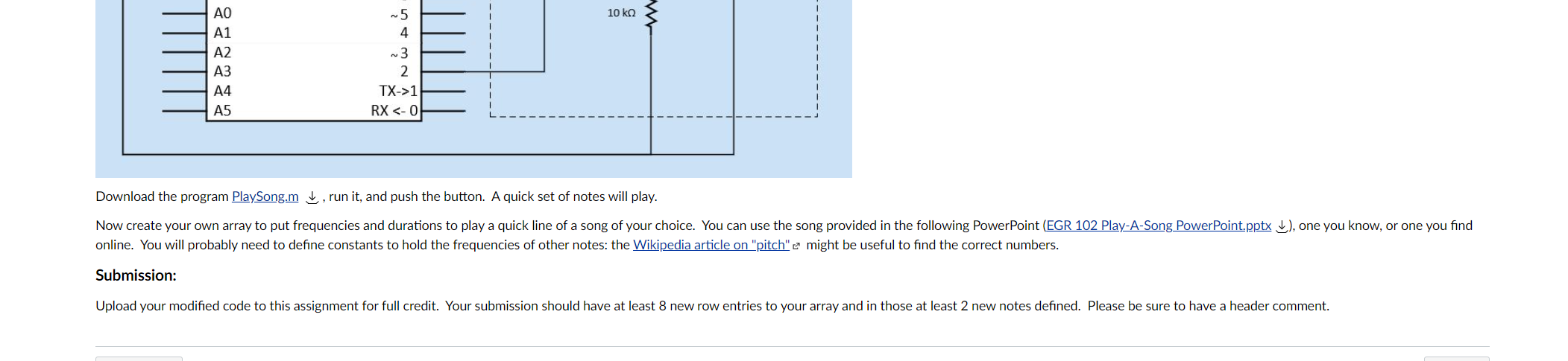 Solved Play a song Learning Objectives: • Use an array to | Chegg.com