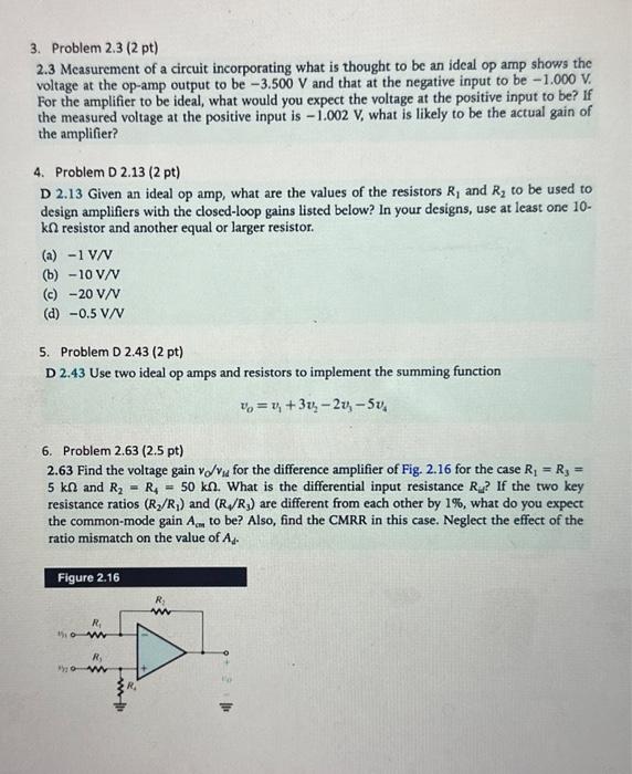 Solved 3. Problem 2.3 ( 2 pt) 2.3 Measurement of a circuit | Chegg.com