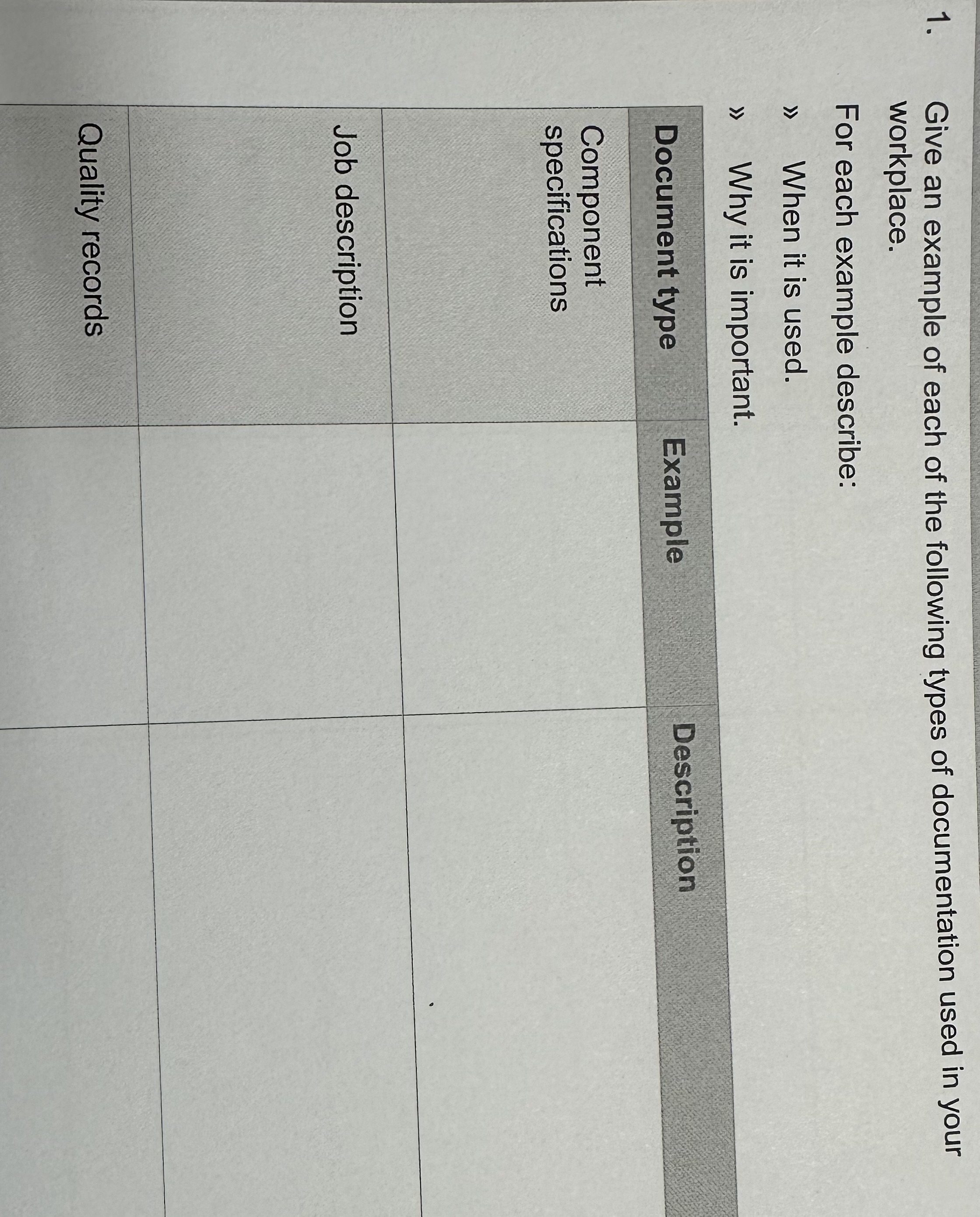 Solved Give an example of each of the following types of | Chegg.com