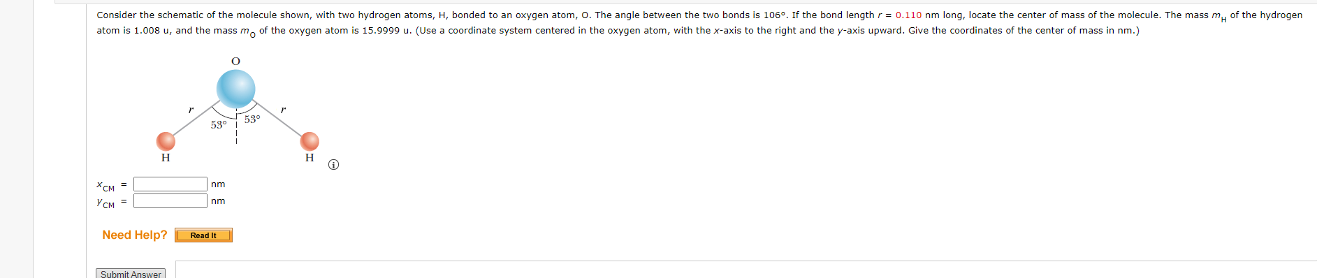 Solved Consider the schematic of the molecule shown, with | Chegg.com