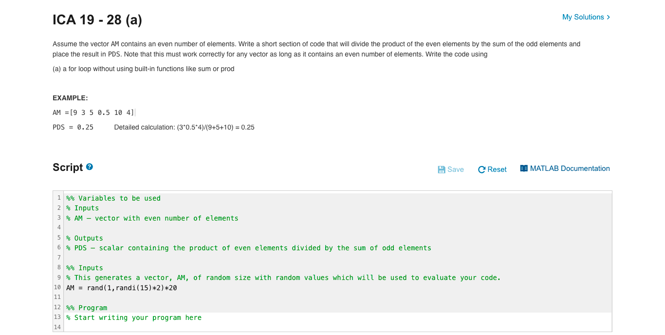 Solved My Solutions > ICA 19 - 28 8 (a) Assume the vector AM | Chegg.com