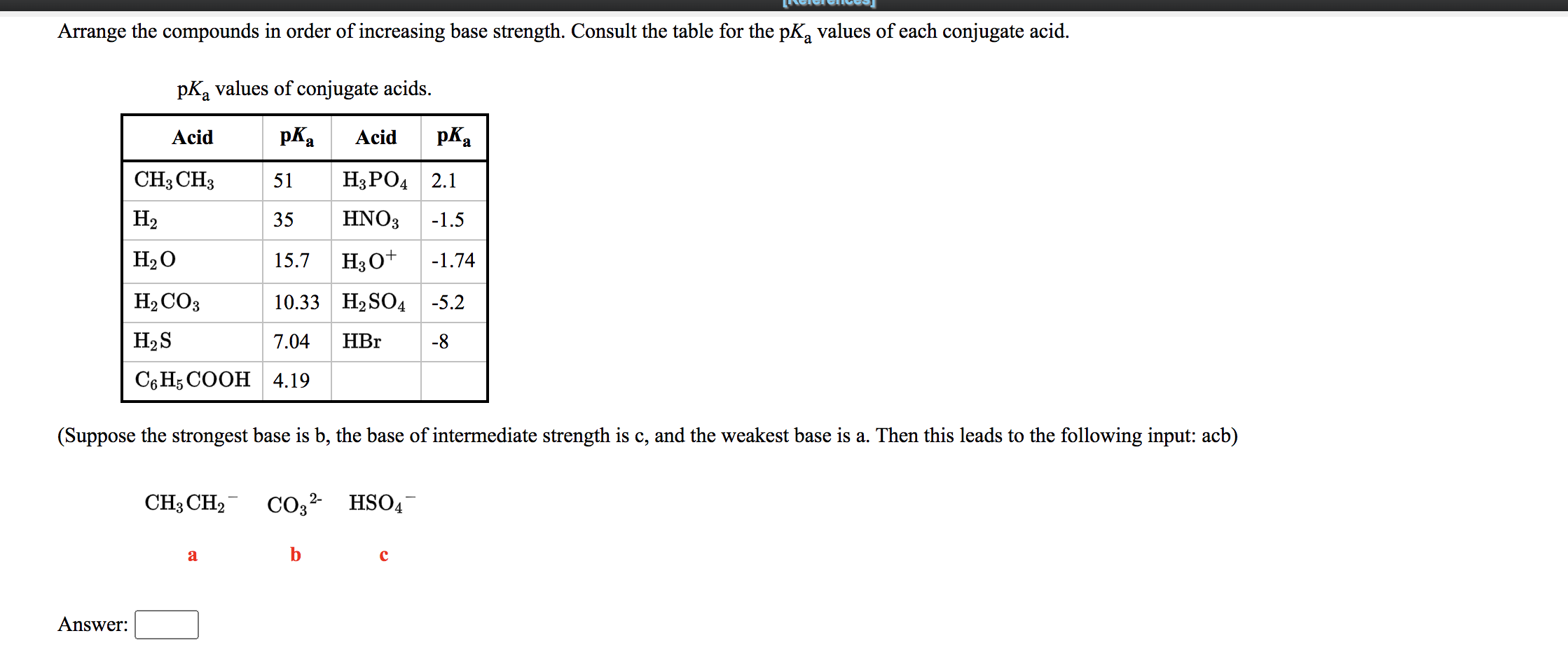Solved Arrange the compounds in order of increasing acid | Chegg.com