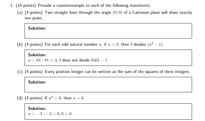 Solved (c) (4 points) Every positive integer ca [ (d) (4 | Chegg.com