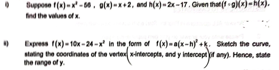 Solved Euppose f(x)=x2-66,g(x)=x+2, ﻿and h(x)=2x-17, ﻿Given | Chegg.com