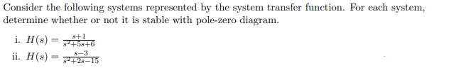 Solved Consider the following systems represented by the | Chegg.com
