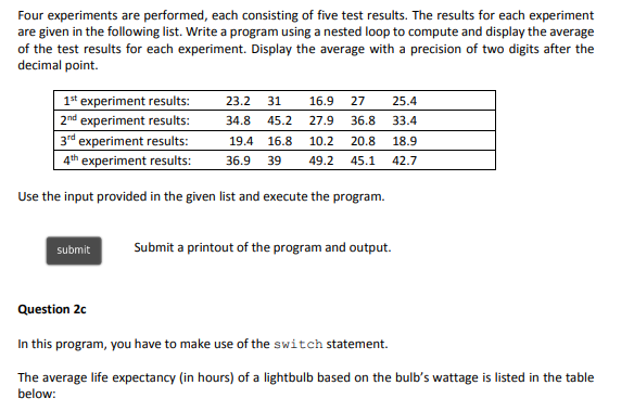 Solved Four experiments are performed, each consisting of | Chegg.com